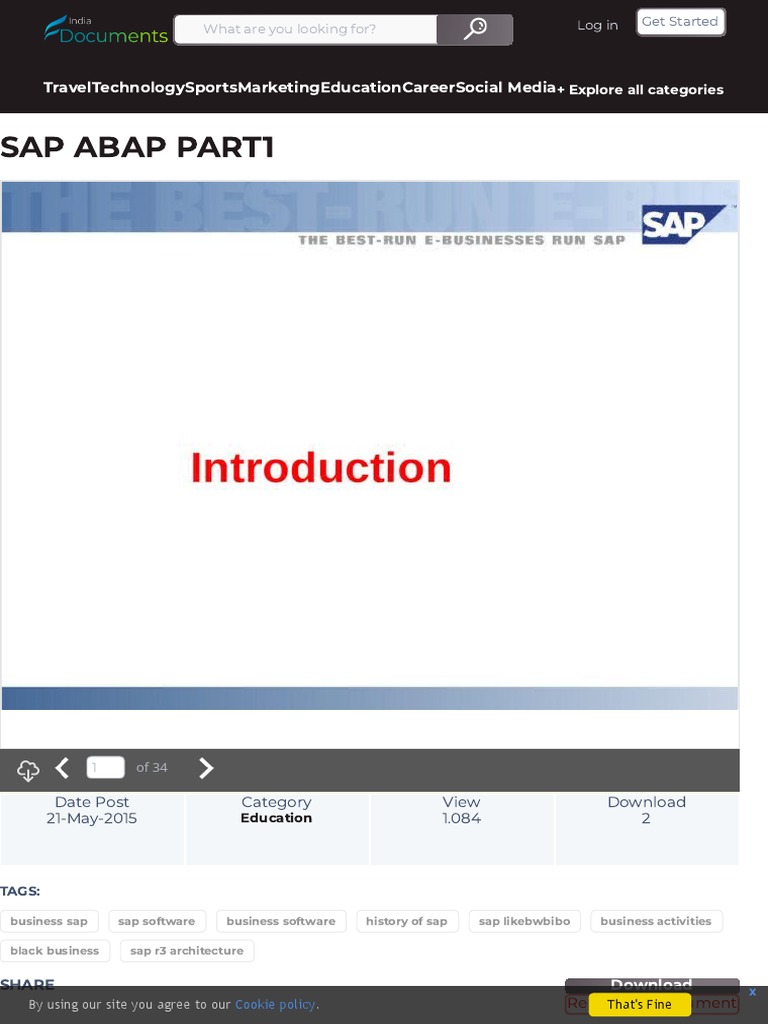 Sap Abap Part1 - (PPT Powerpoint) | PDF | Enterprise Resource Planning | Computer Science