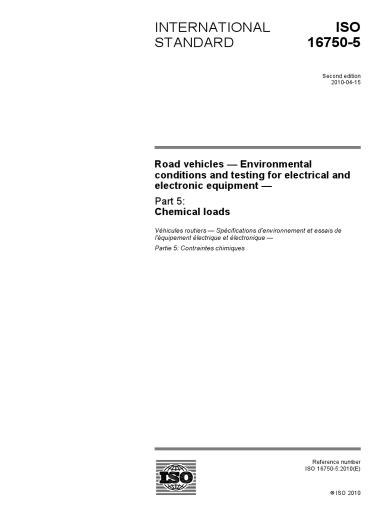 ISO.16750-5 - 2010.road Vehicles-Environmental Conditions and Testing ...