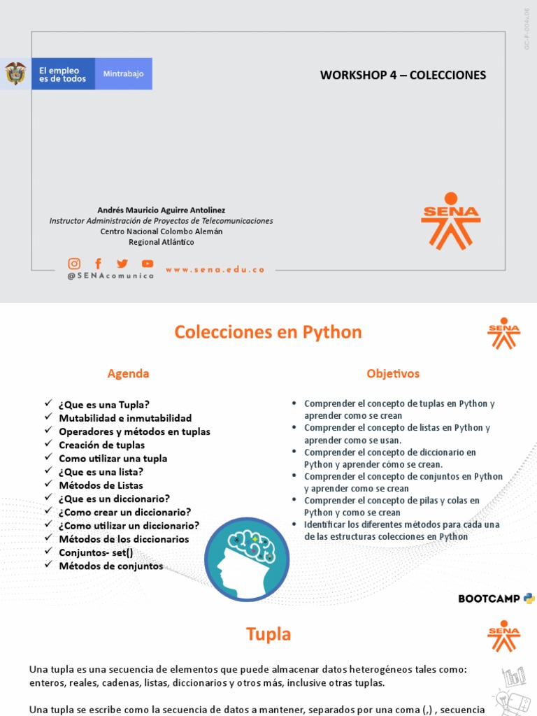 Workshop 4 - Colecciones | PDF | Python (lenguaje de programación ...