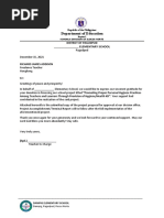Letter of Request To MDRRMC To Evaluate Earthquake Drill Request ...
