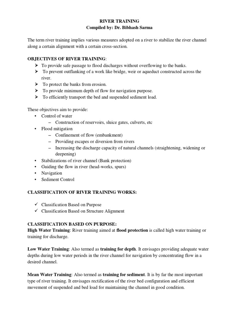 River Training | Download Free PDF | Levee | River