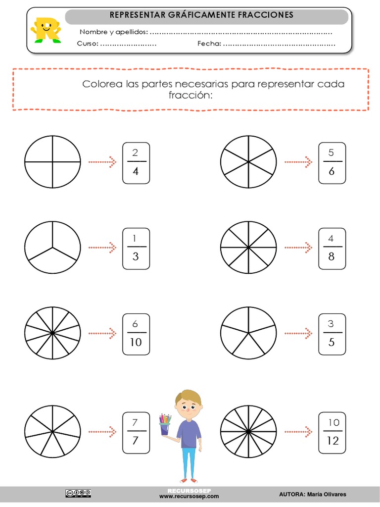 Fracciones Colorear | PDF