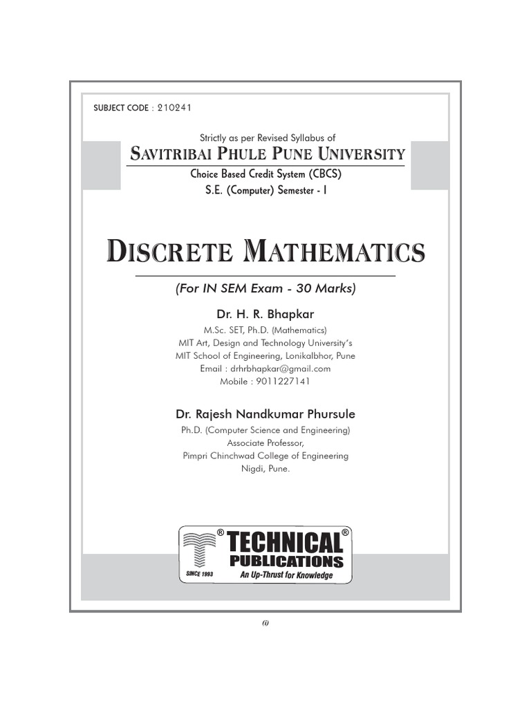 Discrete Mathematics: Technical | PDF | Set (Mathematics) | Mathematics