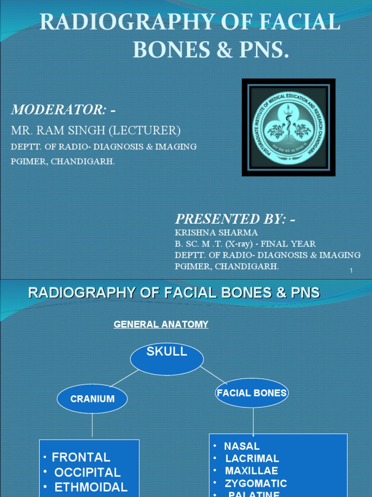 Facial Bones X-ray Positioning Guide | PDF | Imaging | Skull