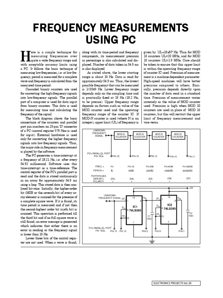Frequency Measurement Using PC | PDF | Frequency | Accuracy And Precision