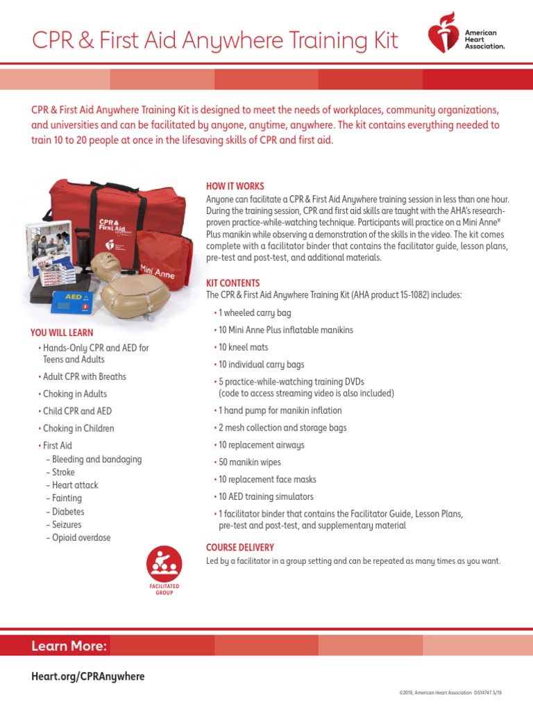 CPR & First Aid Anywhere Training Kit | PDF | First Aid ...