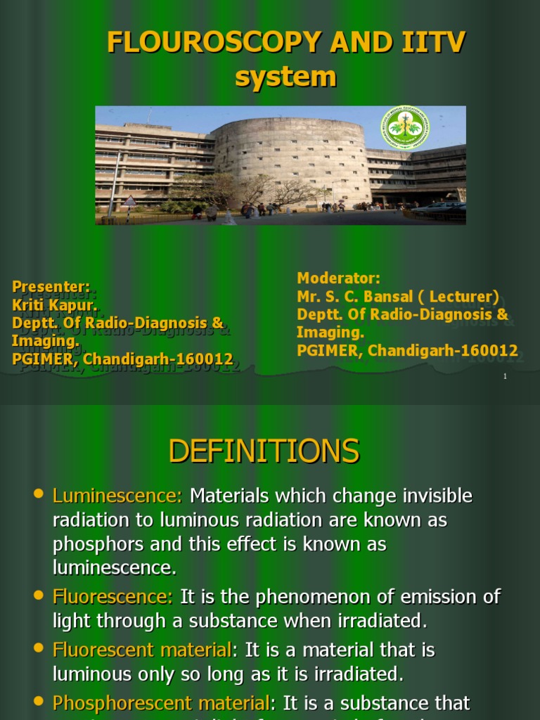 Fluroscopy & Iitv System | PDF | Optical Resolution | Charge Coupled Device