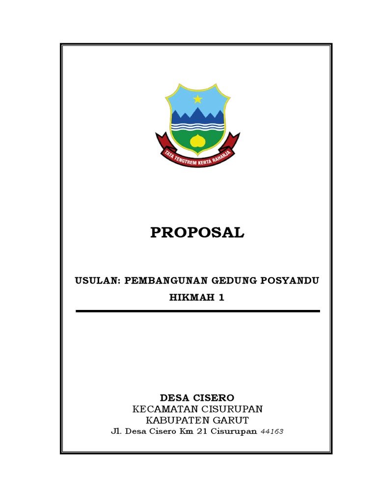 Proposal Gedung Posyandu Hikmah 1 | PDF