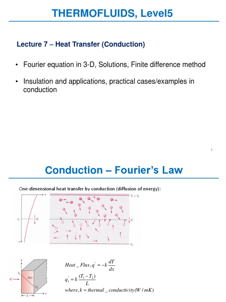 Thermofluids Level5 - Lecture 6 - HeatTransfer Conduction | PDF ...