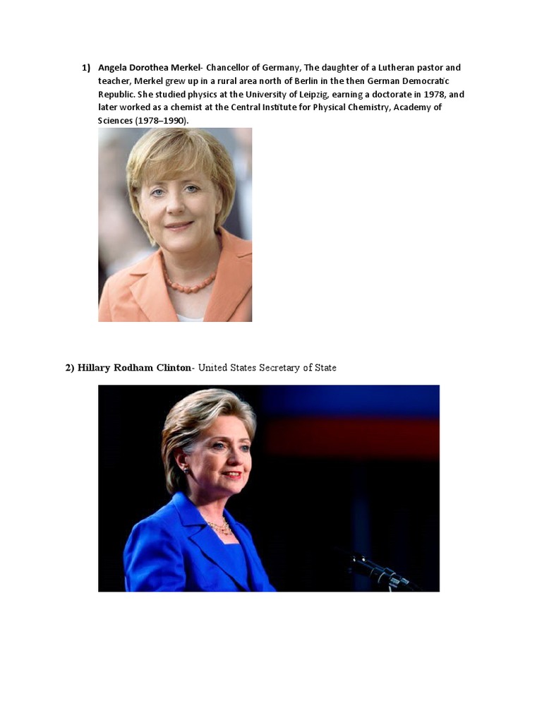 Influential Women Leaders Worldwide | PDF | Politics