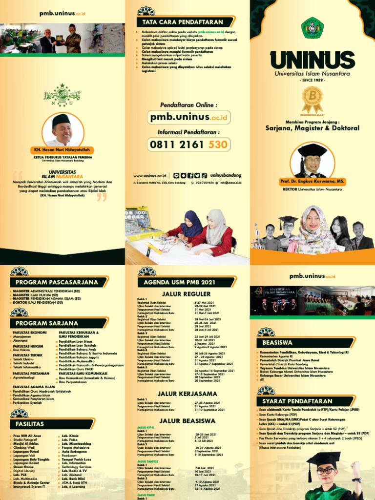 Pendaftaran Mahasiswa Baru Uninus 2025 | PDF