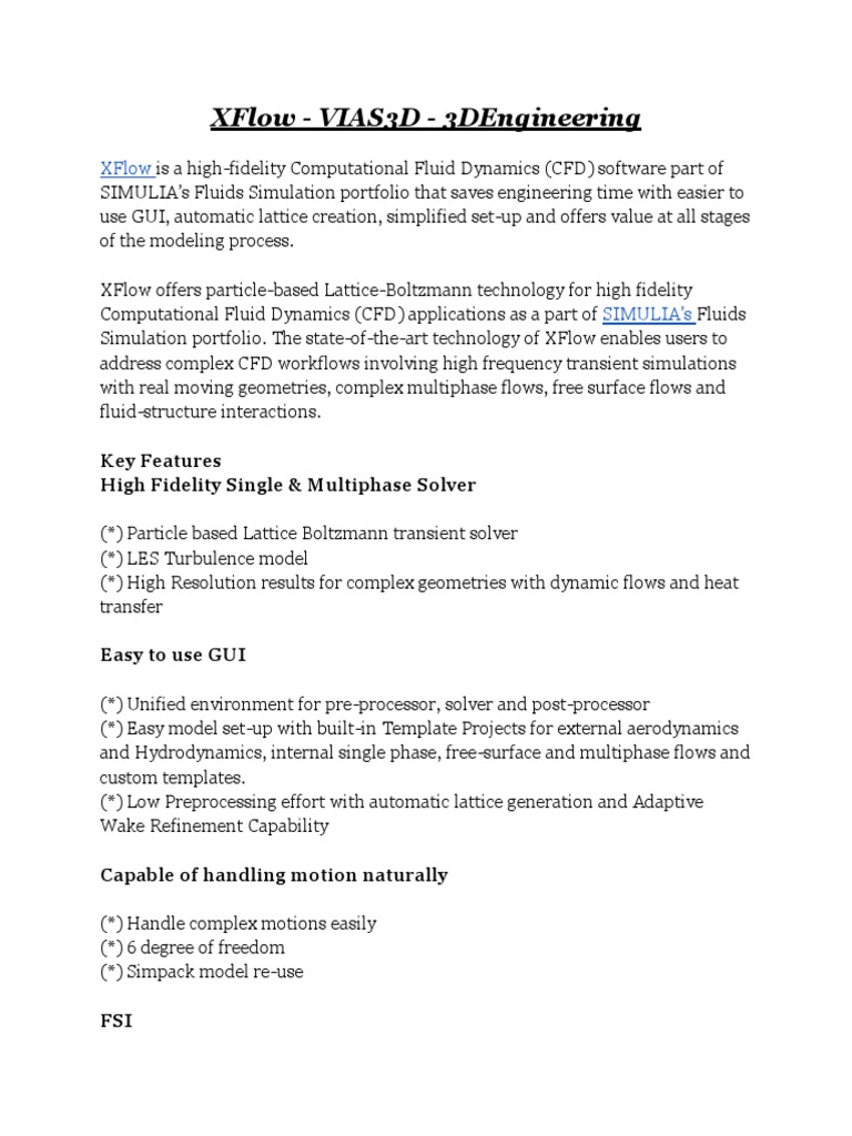 XFlow - VIAS3D - 3DEngineering | PDF