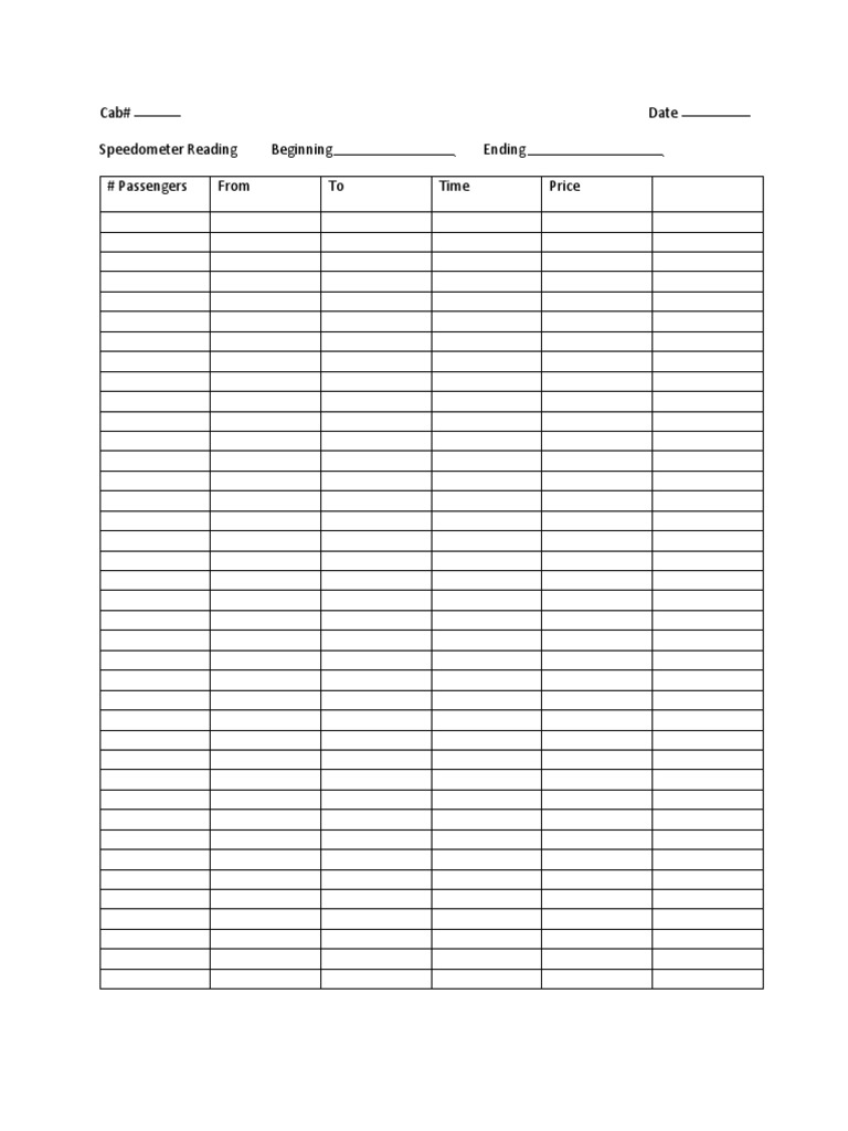 Cab Chart | PDF