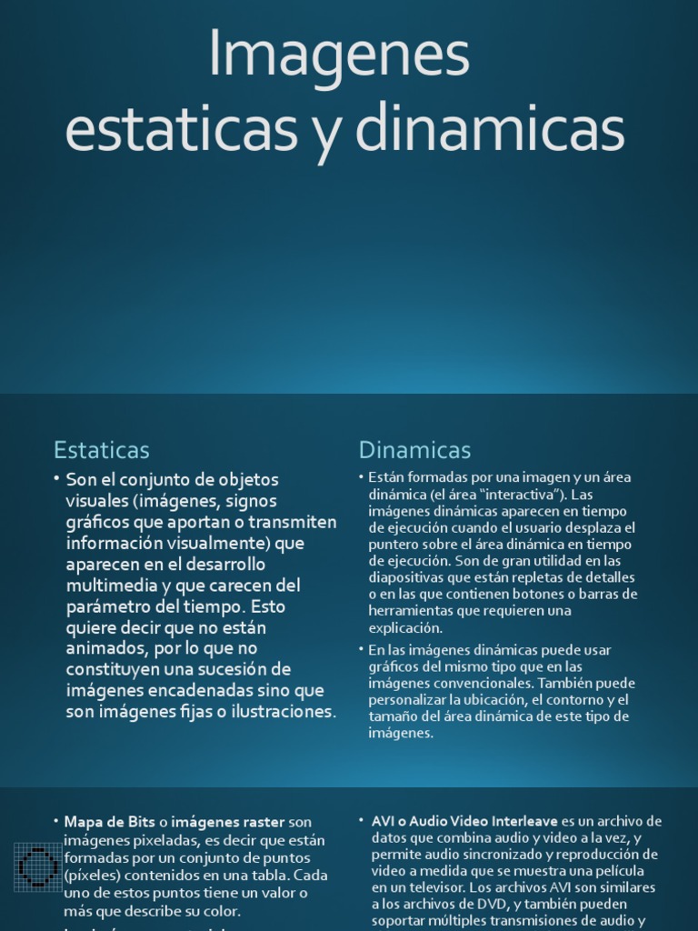 Imagen Estatica y Dinamica | PDF | Color | Píxel