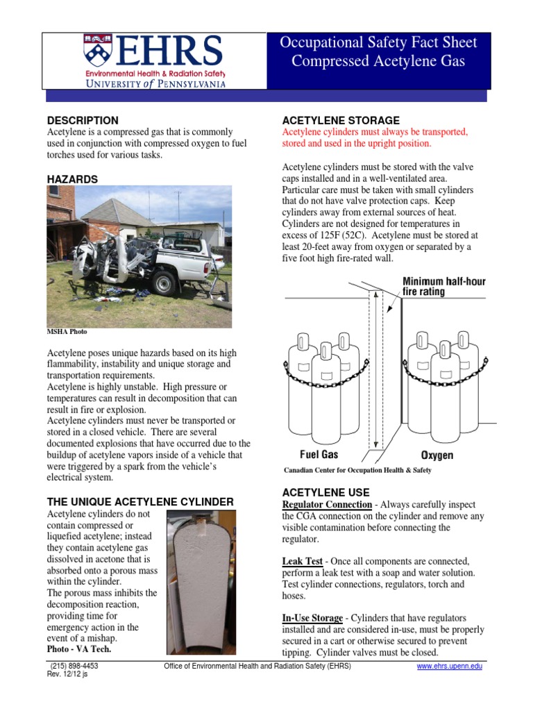 Safety Procedures for Storing, Transporting, and Using Compressed ...