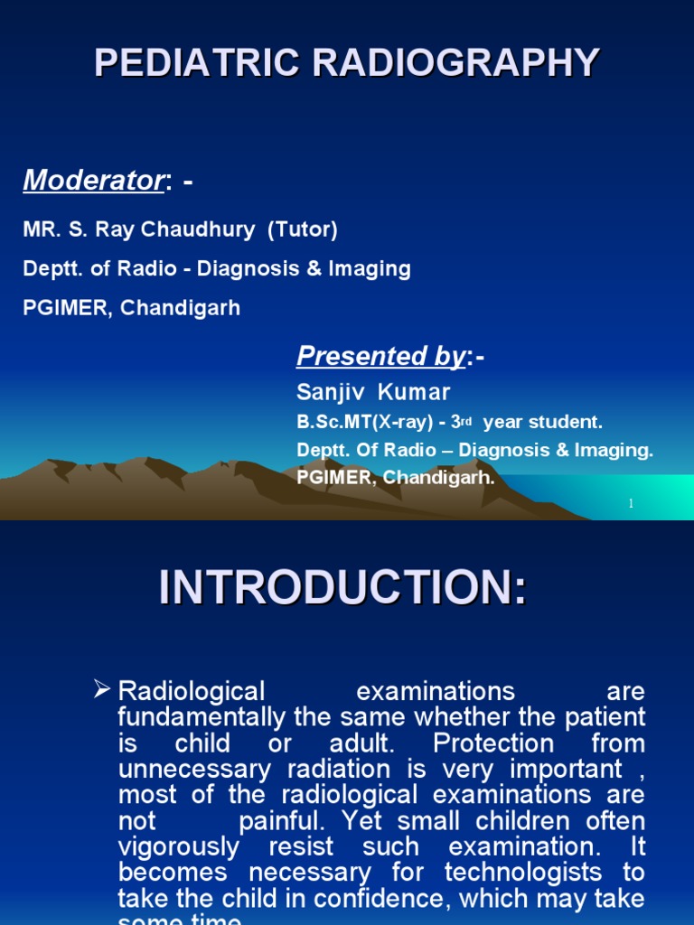 Paediatric Radiography | PDF | Radiology | Radiography