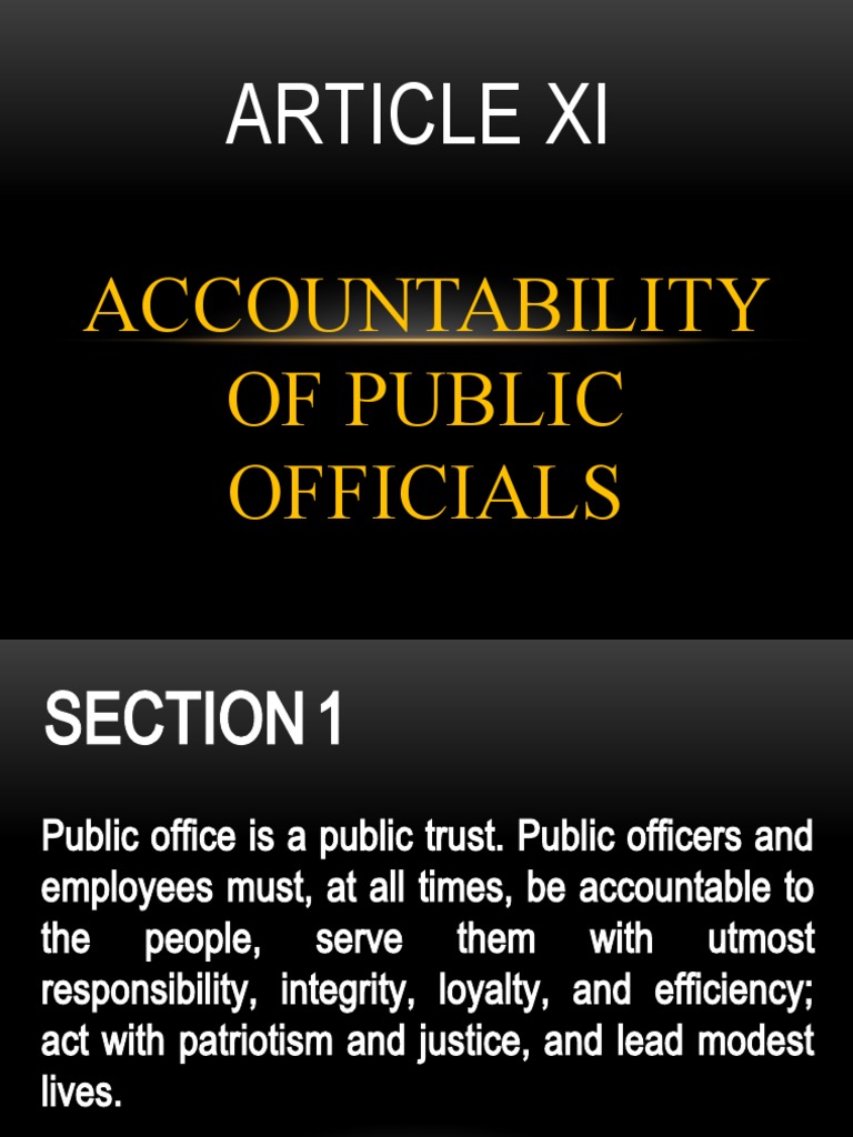 Accountability of Public Officials | PDF | Impeachment | United States ...