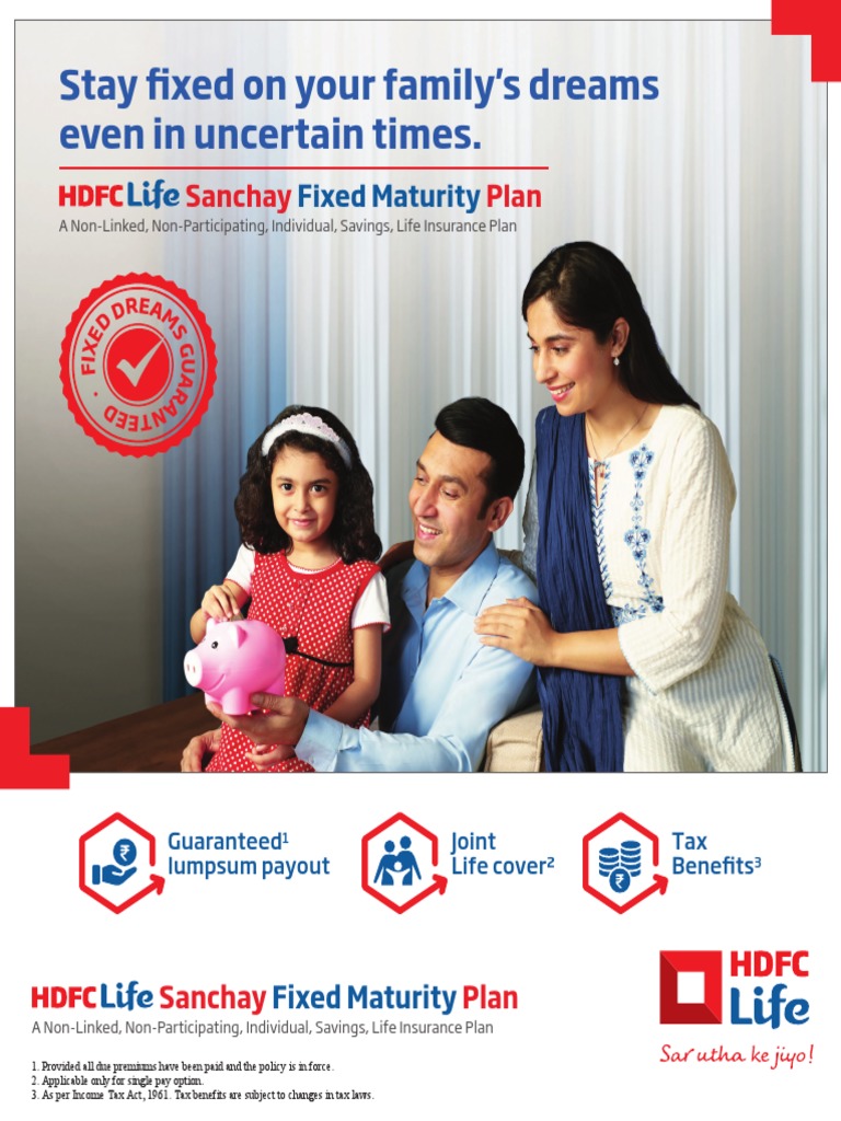 HDFC Life Sanchay Plan | PDF | Insurance | Life Insurance