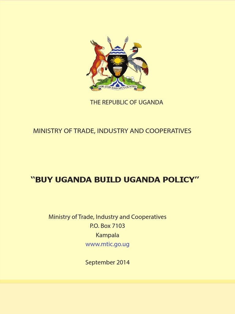 Ministry of Trade, Industry and Cooperatives: The Republic of Uganda ...