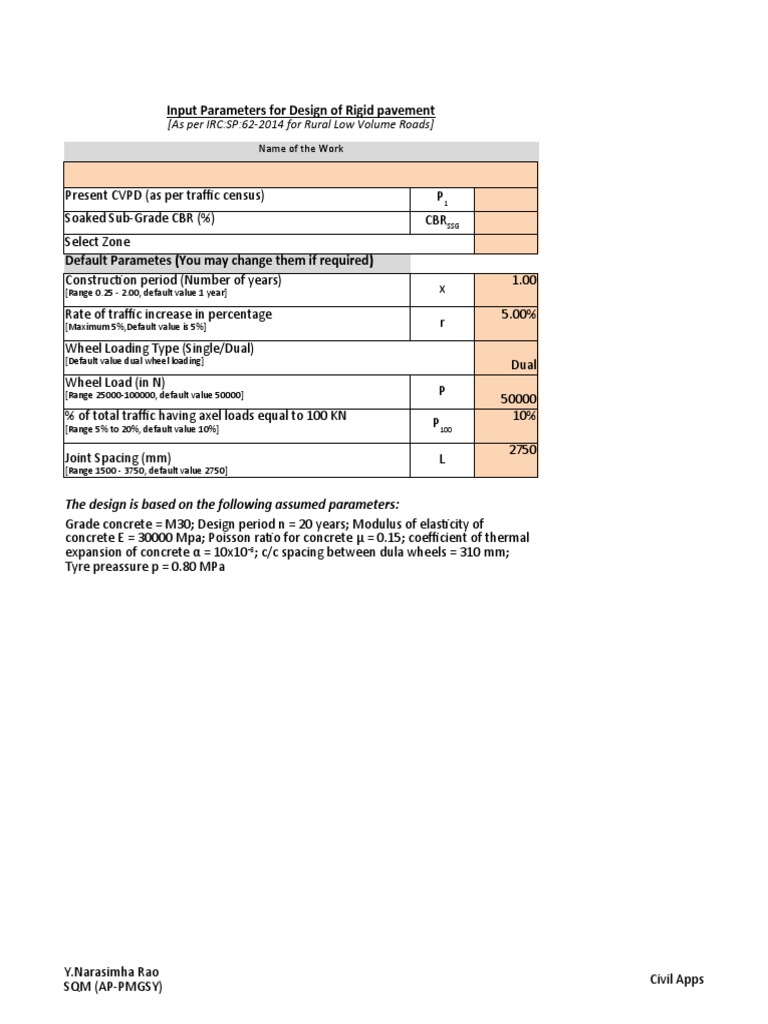 Rigid Pavement Design Calculations Guide | PDF | Young's Modulus ...