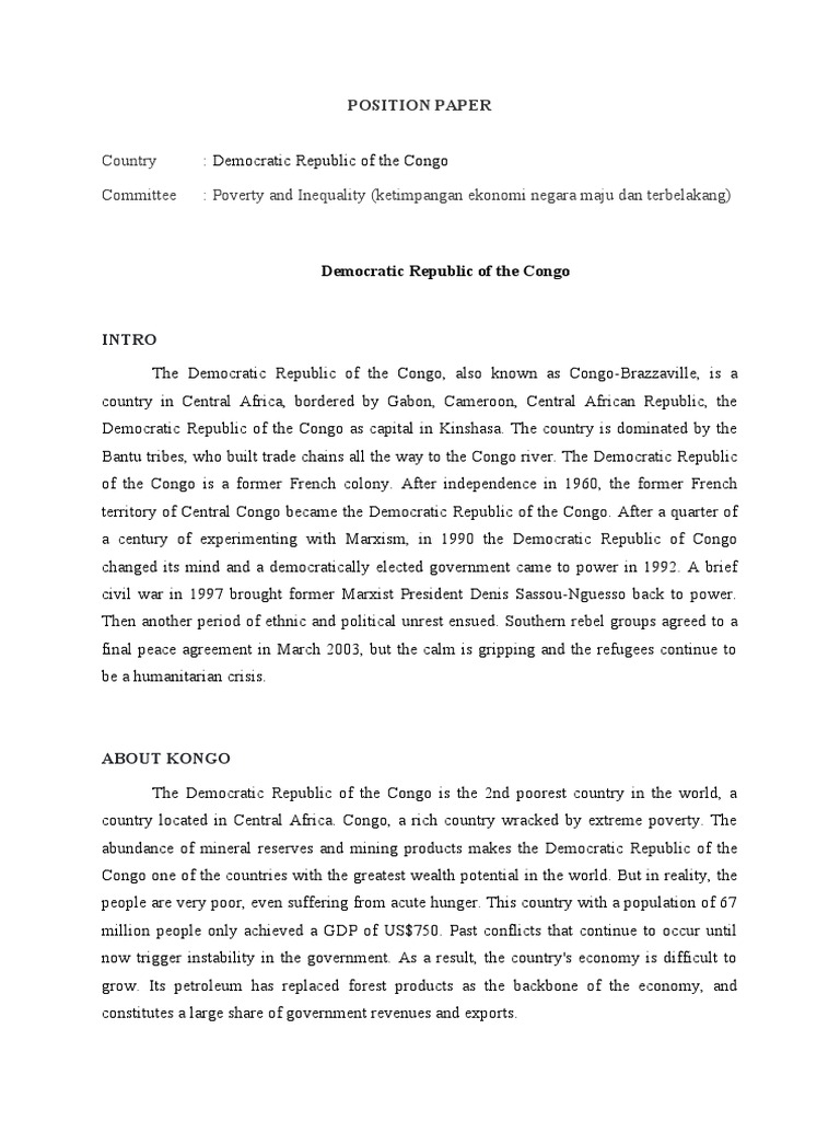 Democratic Republic of The Congo | PDF | Republic Of The Congo ...