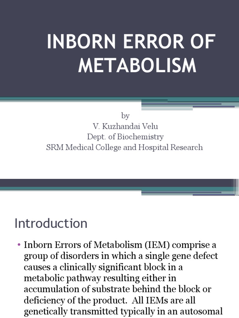 Inborn Error of Metabolism | PDF | Phenylalanine | Pediatrics