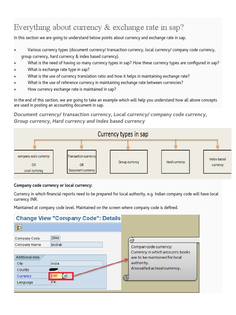 Different Currency Type in SAP | PDF | Exchange Rate | Currency