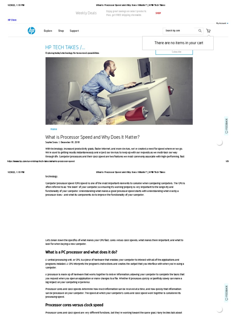What Is Processor Speed and Why Does It Matter | PDF | Multi Core ...