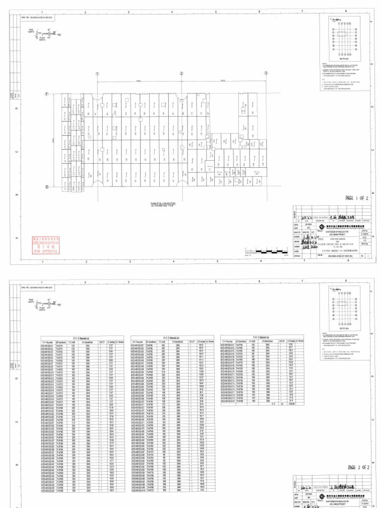SD-DWG-A1ED-ST-4951 (03) - A Grating Layout Drawing at EL+104.500 | PDF