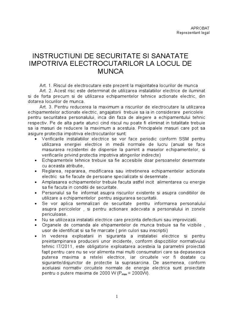 IP Electrocutarea | PDF