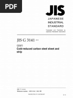 JIS G 3141: Cold-Reduced Steel Standard | PDF | Engineering Tolerance ...