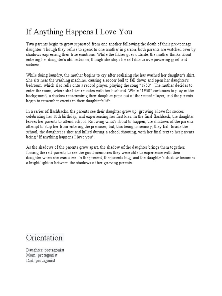 If Anything Happens I Love You | PDF