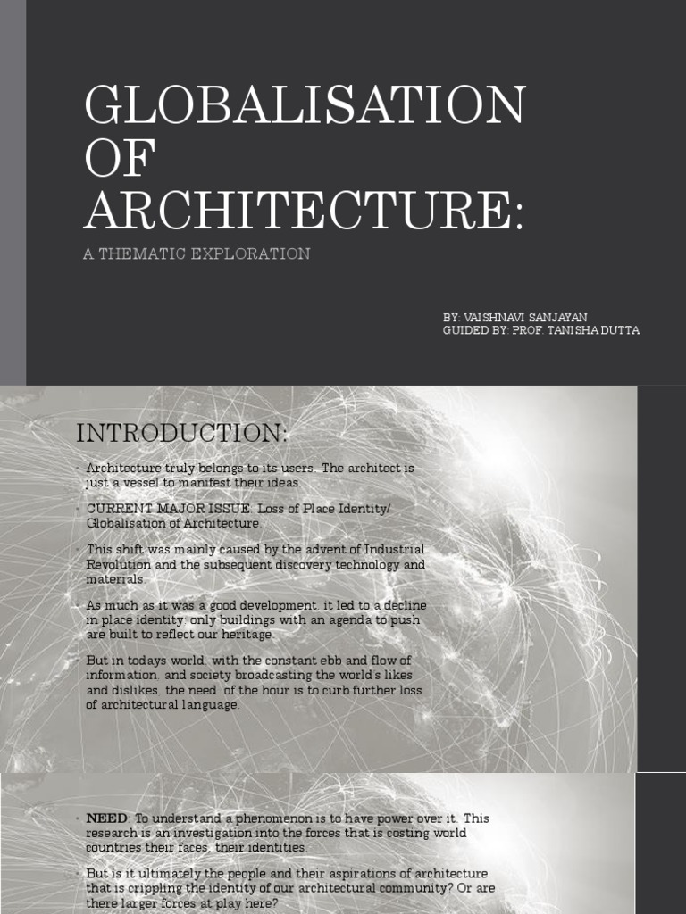 Globalisation of Architecture | PDF | Globalization | Idea