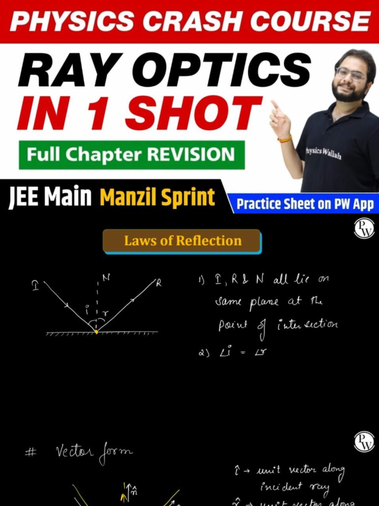 Ray Optics - Lect Notes - Ray Optics in 1 Shot (Vinaykant Sir) Manzil ...