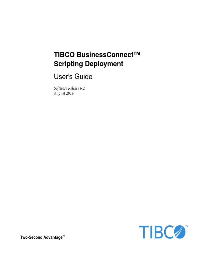 Tibco Businessconnect Scripting Deployment User S Guide Pdf Command Line Interface 