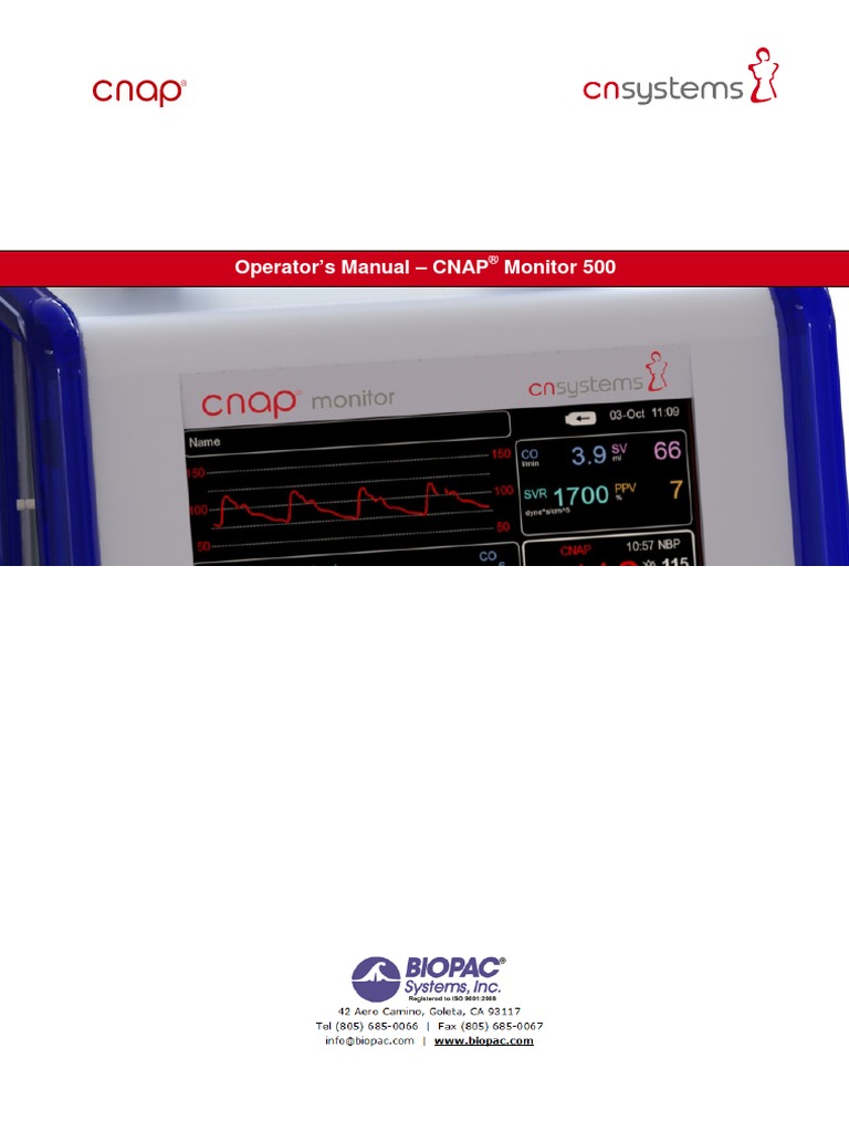 Nibp100d Cnap Monitor | PDF | Blood Pressure | Cardiovascular System