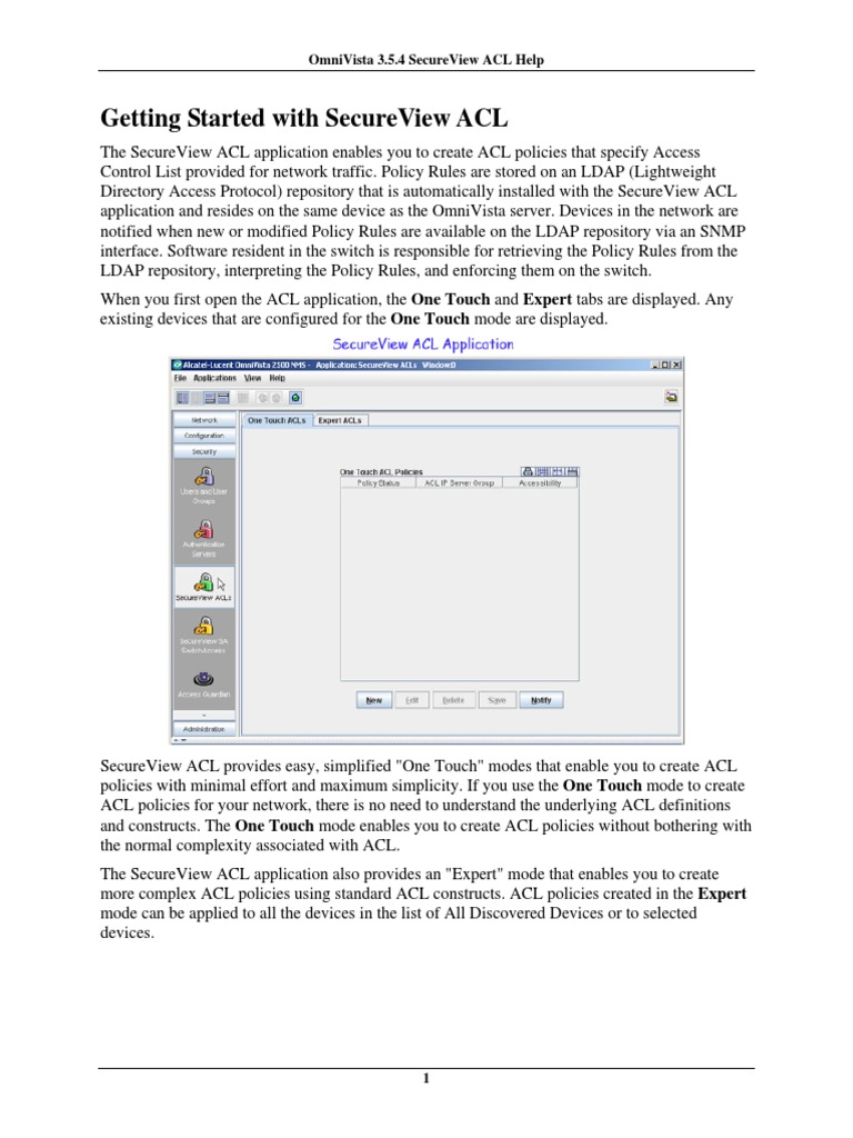 SecureView ACL | PDF | Port (Computer Networking) | Ip Address