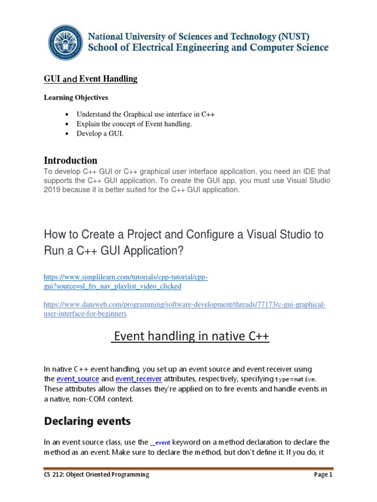 Event Handling in Native C++: How To Create A Project and Configure A Visual Studio To Run A C++ ...