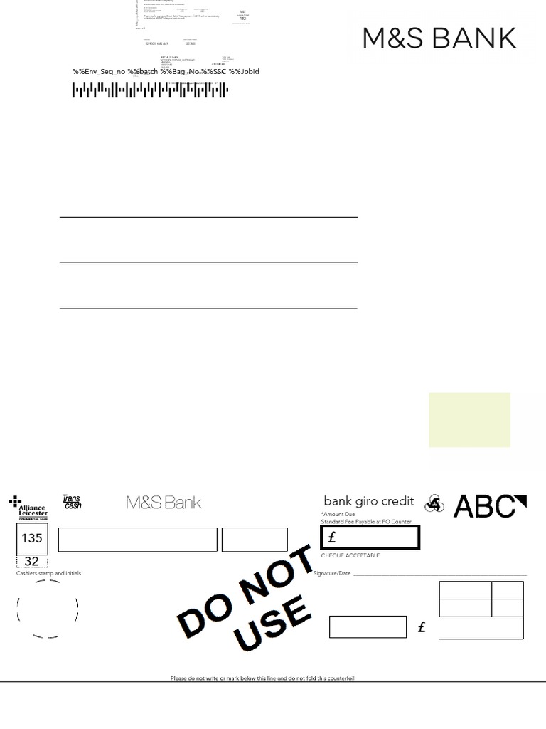 Your M&S Credit Card Statement: %%mail - Barcode | PDF | Financial ...