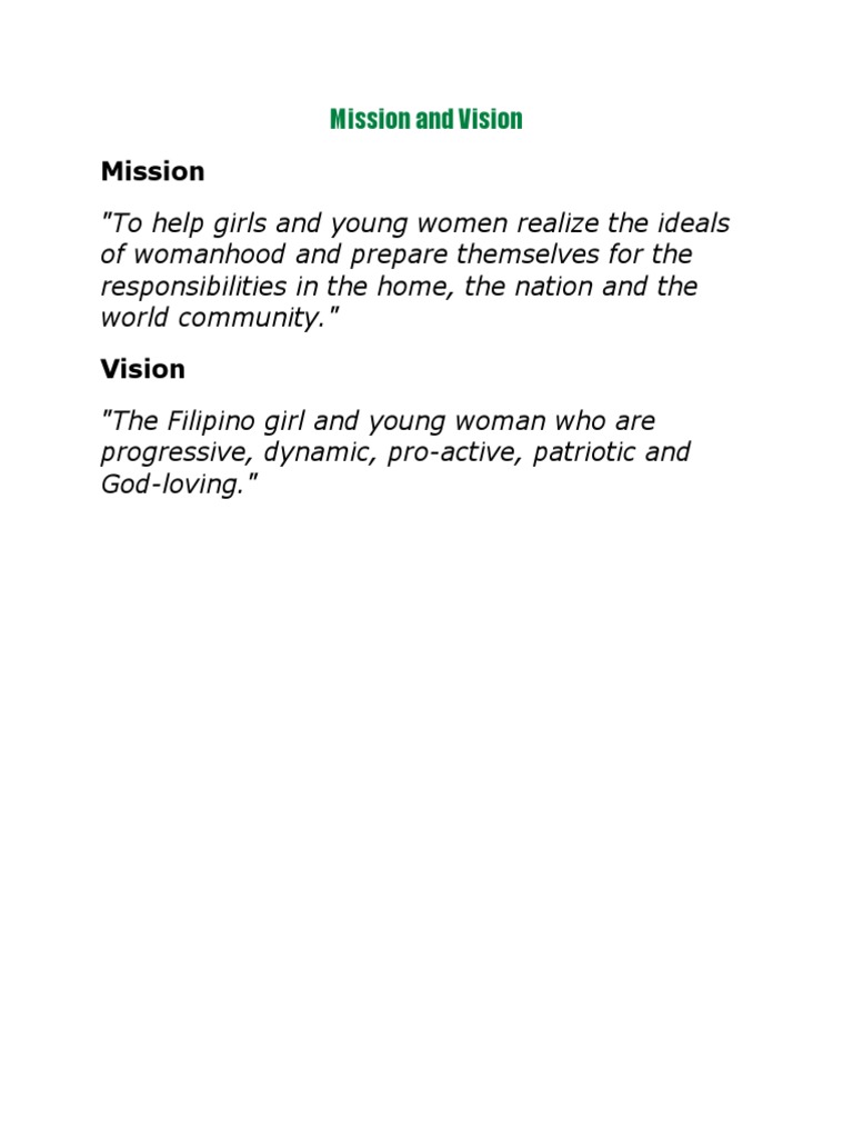 Mission and Vision | PDF | Wellness