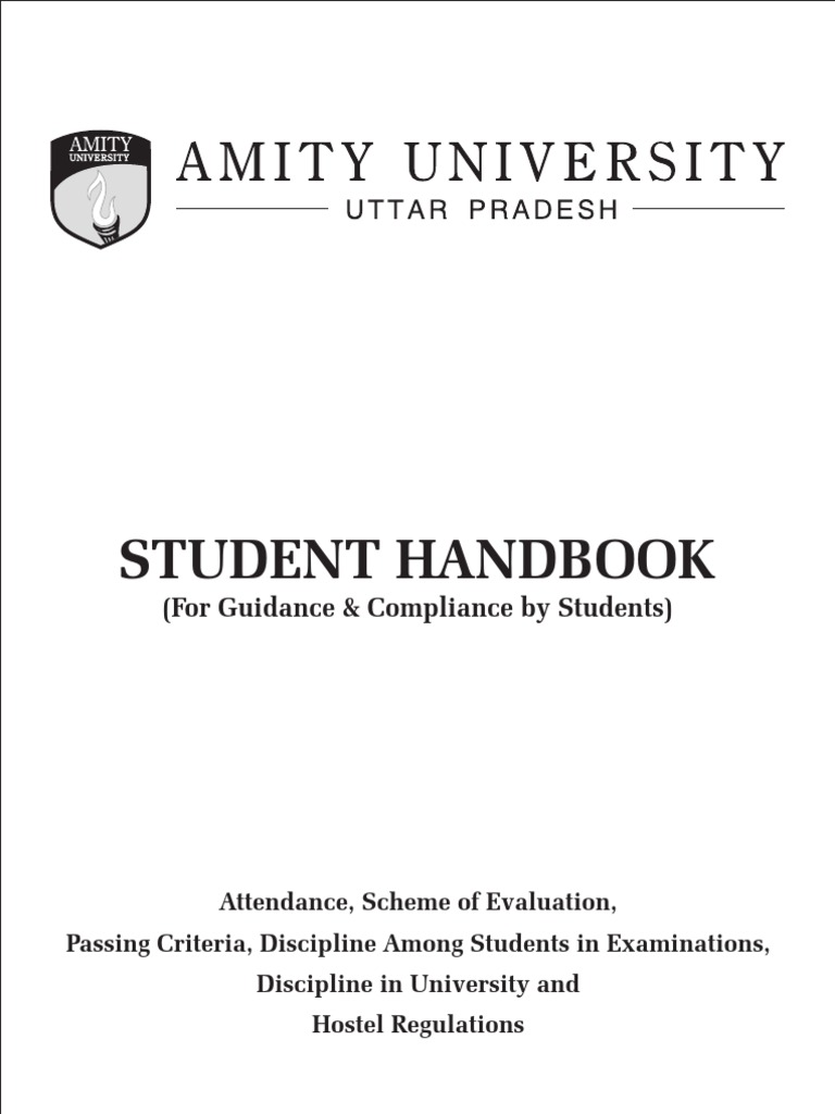 Amity University Student Handbook | PDF | Academic Term | Postgraduate ...