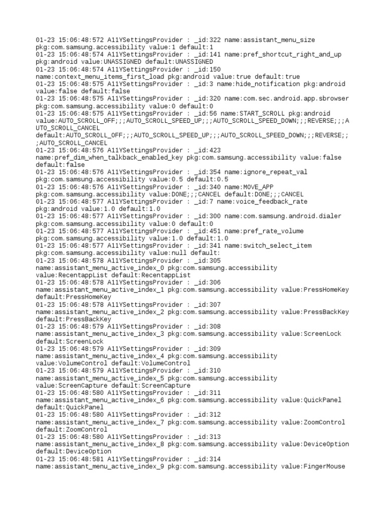 A11yprovider Log | PDF