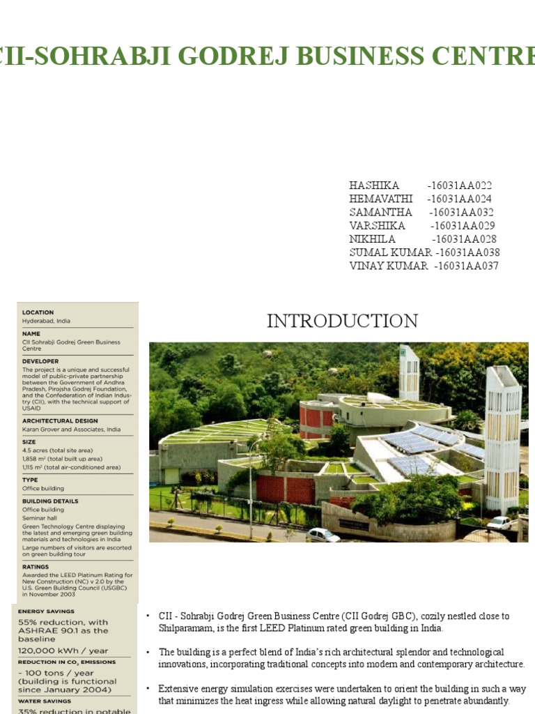 Green Green Building Case Study | PDF | Solar Power | Water