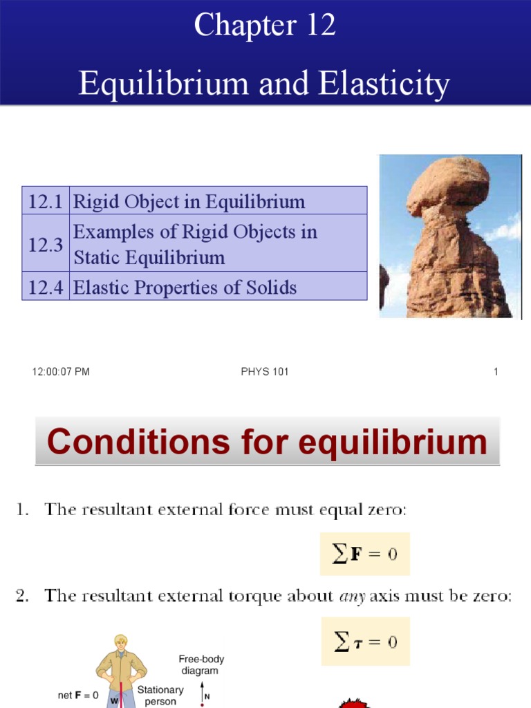 Chapter 12 (Equilibrium and Elasticity) | PDF | Young's Modulus ...