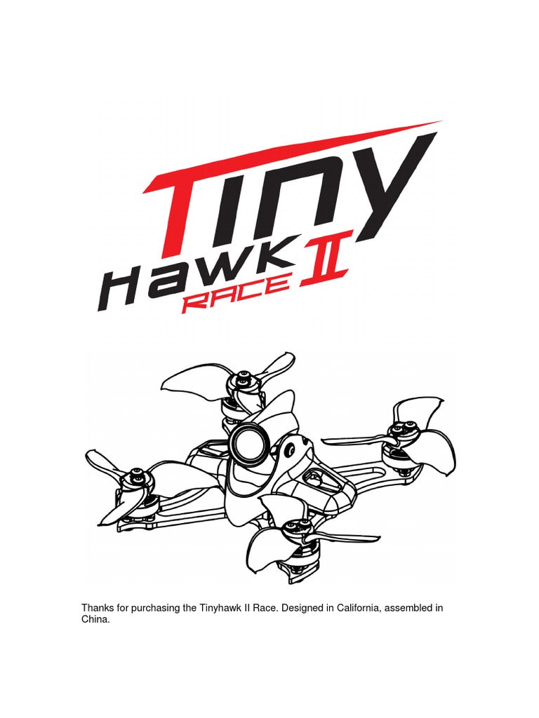 Tinyhawk II Race User Manual | PDF | Amateur Radio | Menu (Computing)