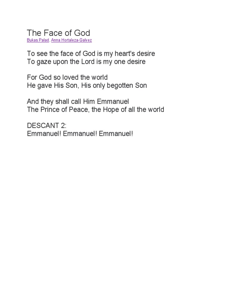 The Face of God | PDF