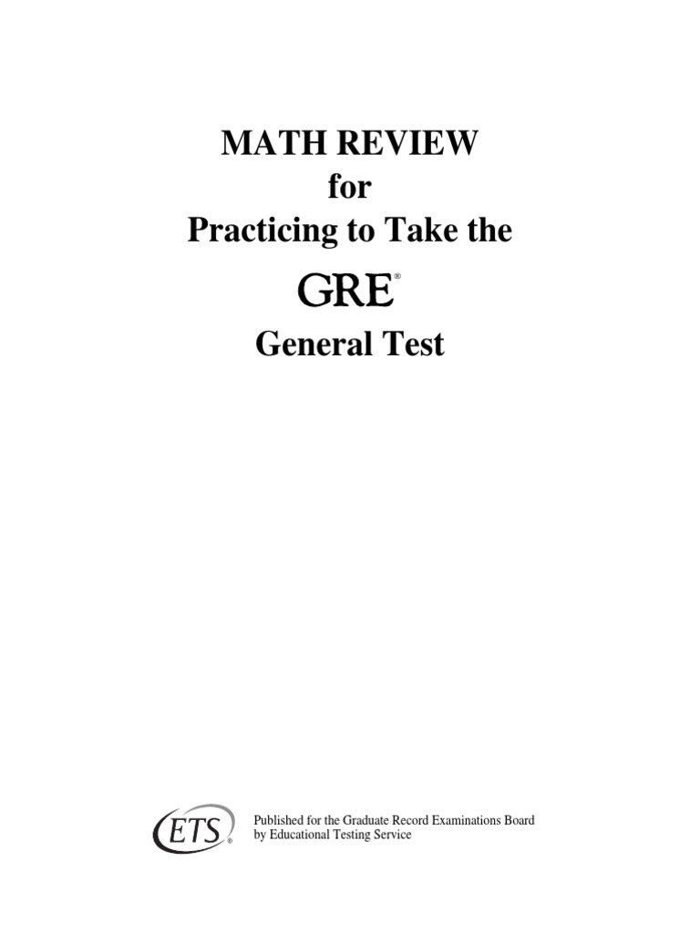 Mathrev-GRE by ETS | PDF | Equations | Inequality (Mathematics)