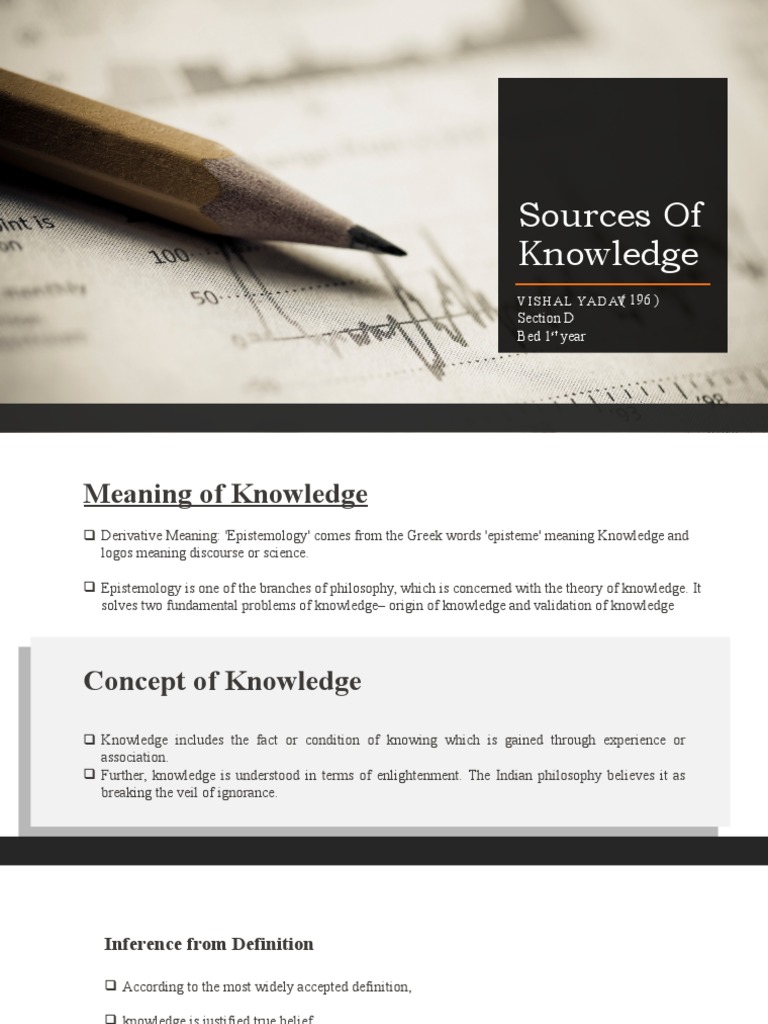 Sources of Knowledge: (196) Section D Bed 1 Year | PDF | Knowledge ...