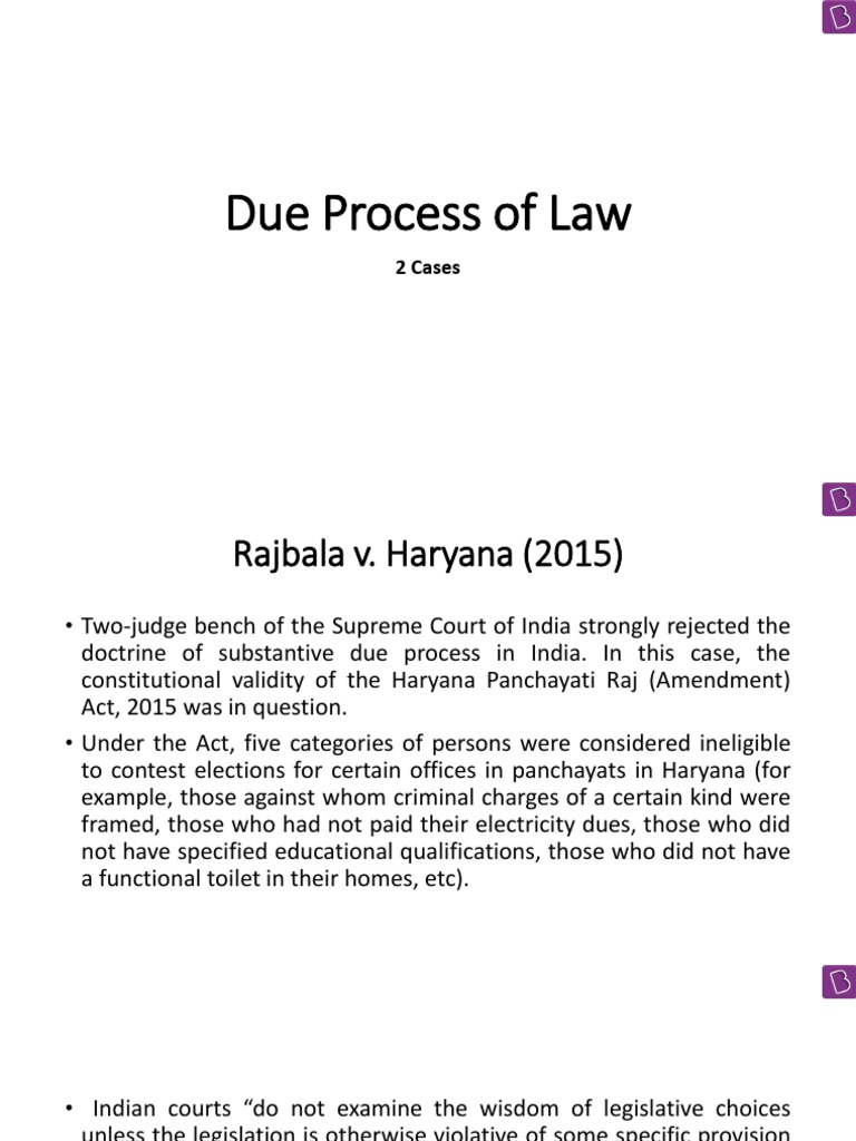 Due Process of Law | PDF