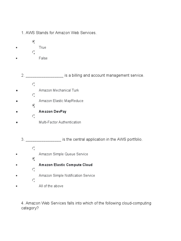 AWS Administrator MCQ | PDF | Cloud Computing | Amazon Web Services